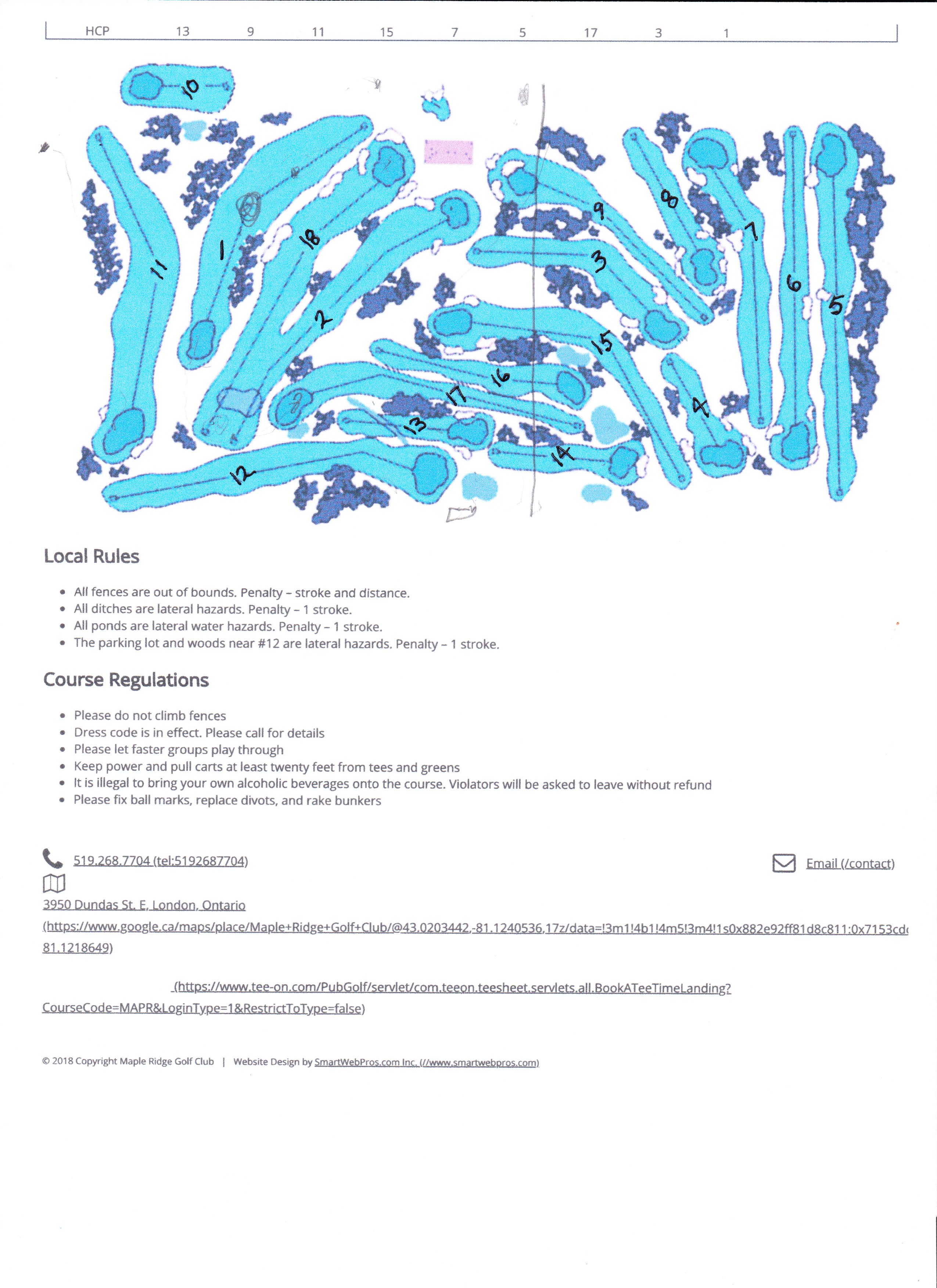 Maple Ridge Current layout 001 | London & Area Golf History